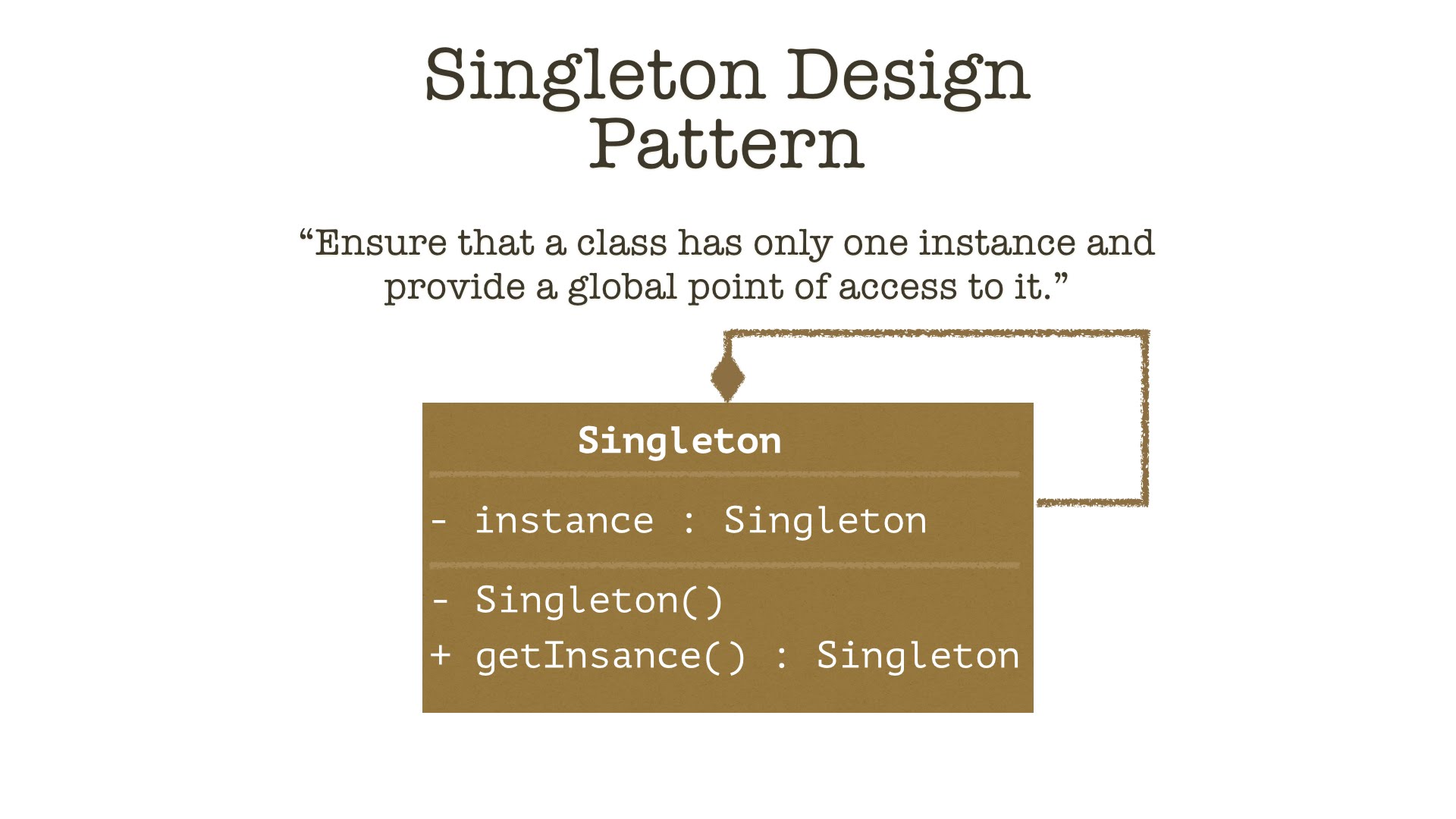 Concept Of Singleton Class In Java Detailed Tell Me How A Place 