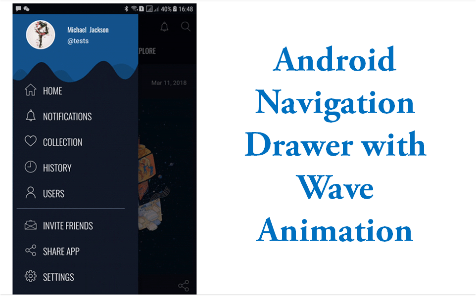 Add Android Navigation Drawer With Wave Animation Tell Me How A Add Android Navigation Drawer With Wave Animation Tell Me How A